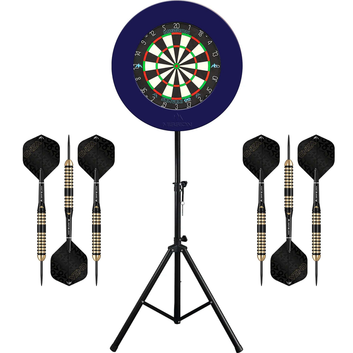 Mission Samurai Infinity Dartboard & Stand Set - Dart Board, Surround,