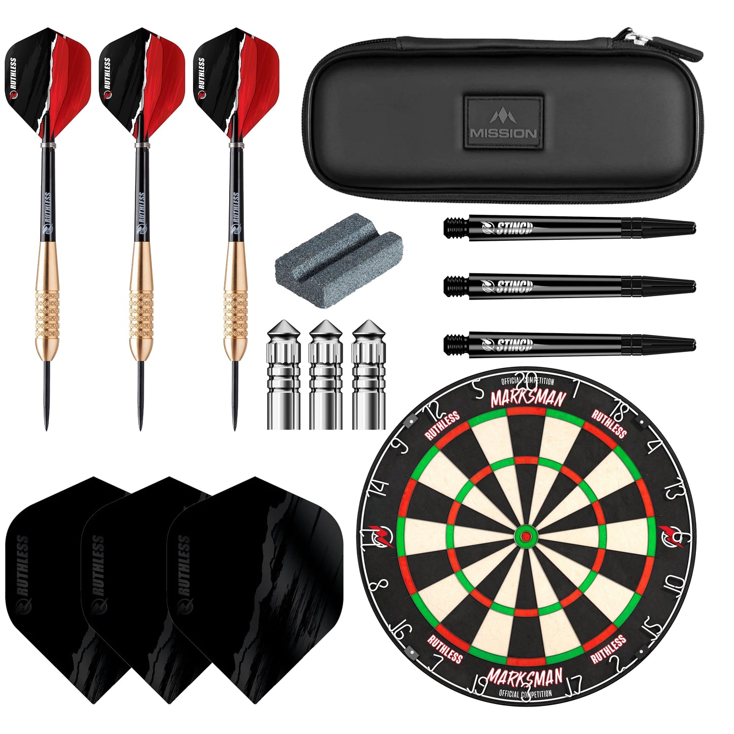 Beginners Darts Gift Set - Darts, Dartboard & Accessories