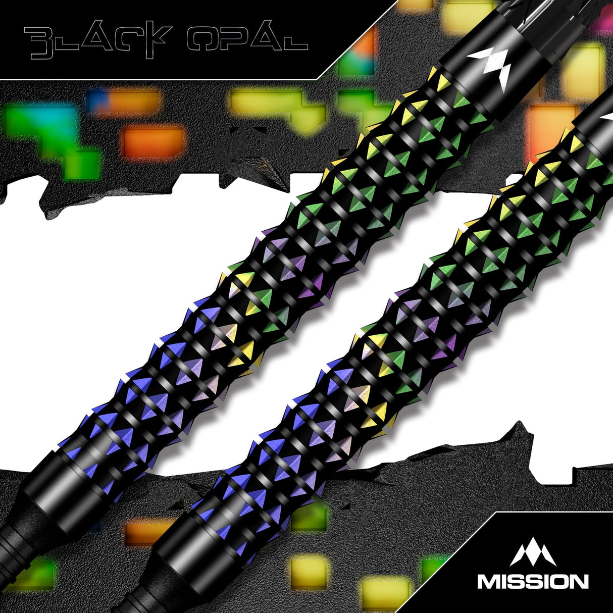 Mission Black Opal Darts - Soft Tip - 95% Tungsten - Black & Coral PVD