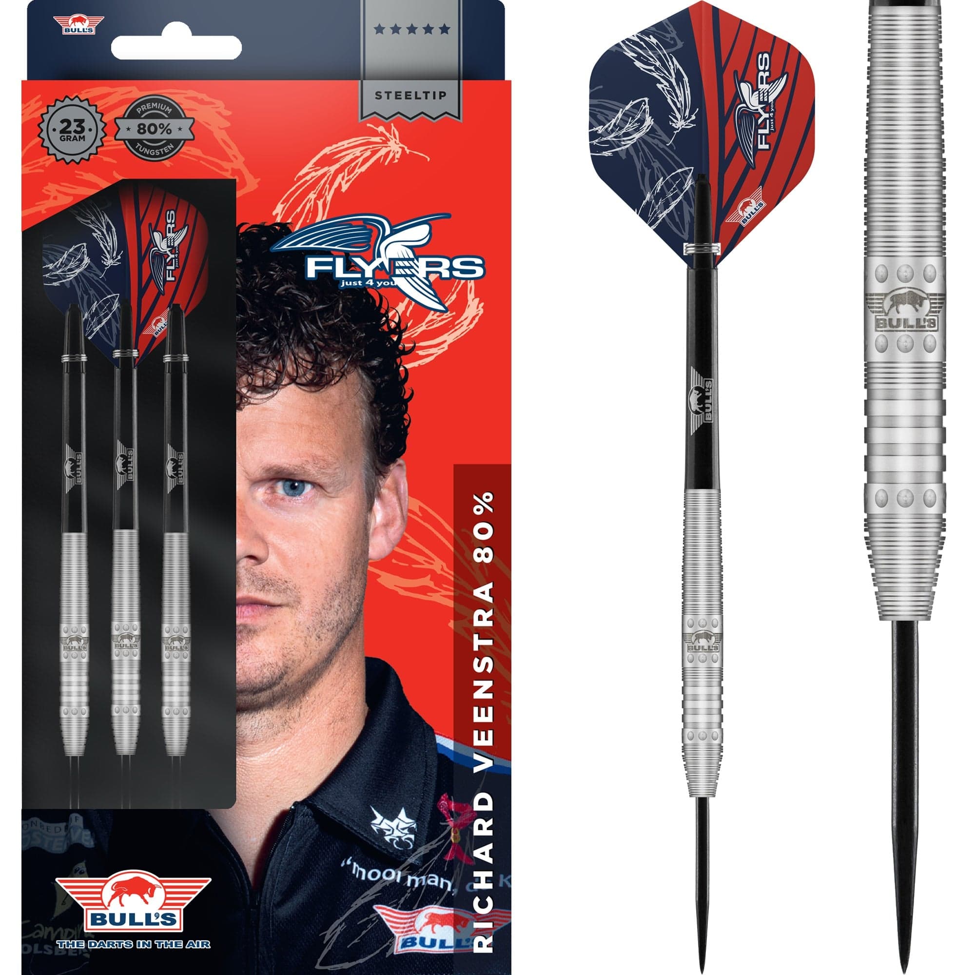 Bulls Richard Veenstra Darts - Steel Tip - 80% - Natural