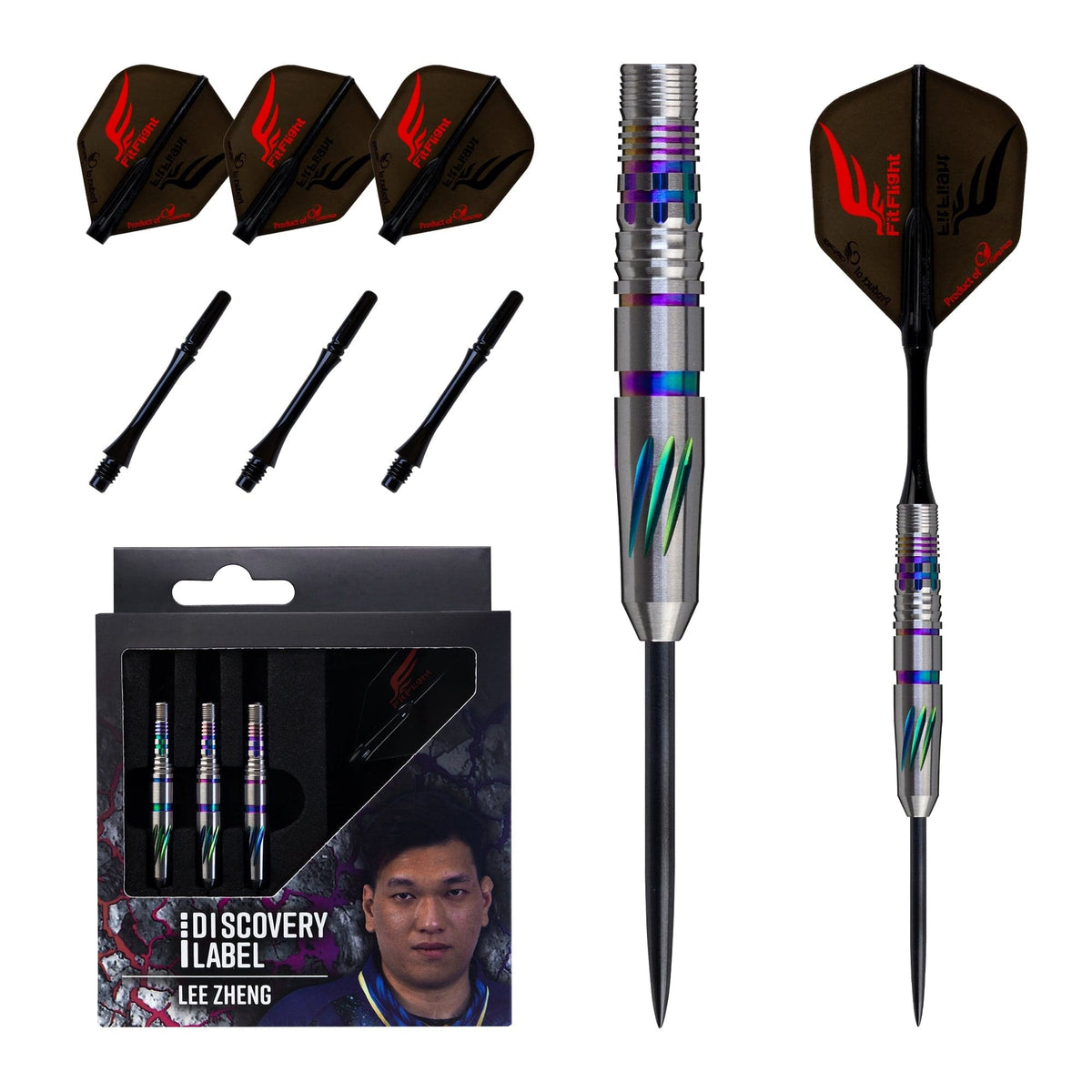 *Cosmo Discovery Label Darts - Steel Tip - 90% Tungsten - Lee Zheng