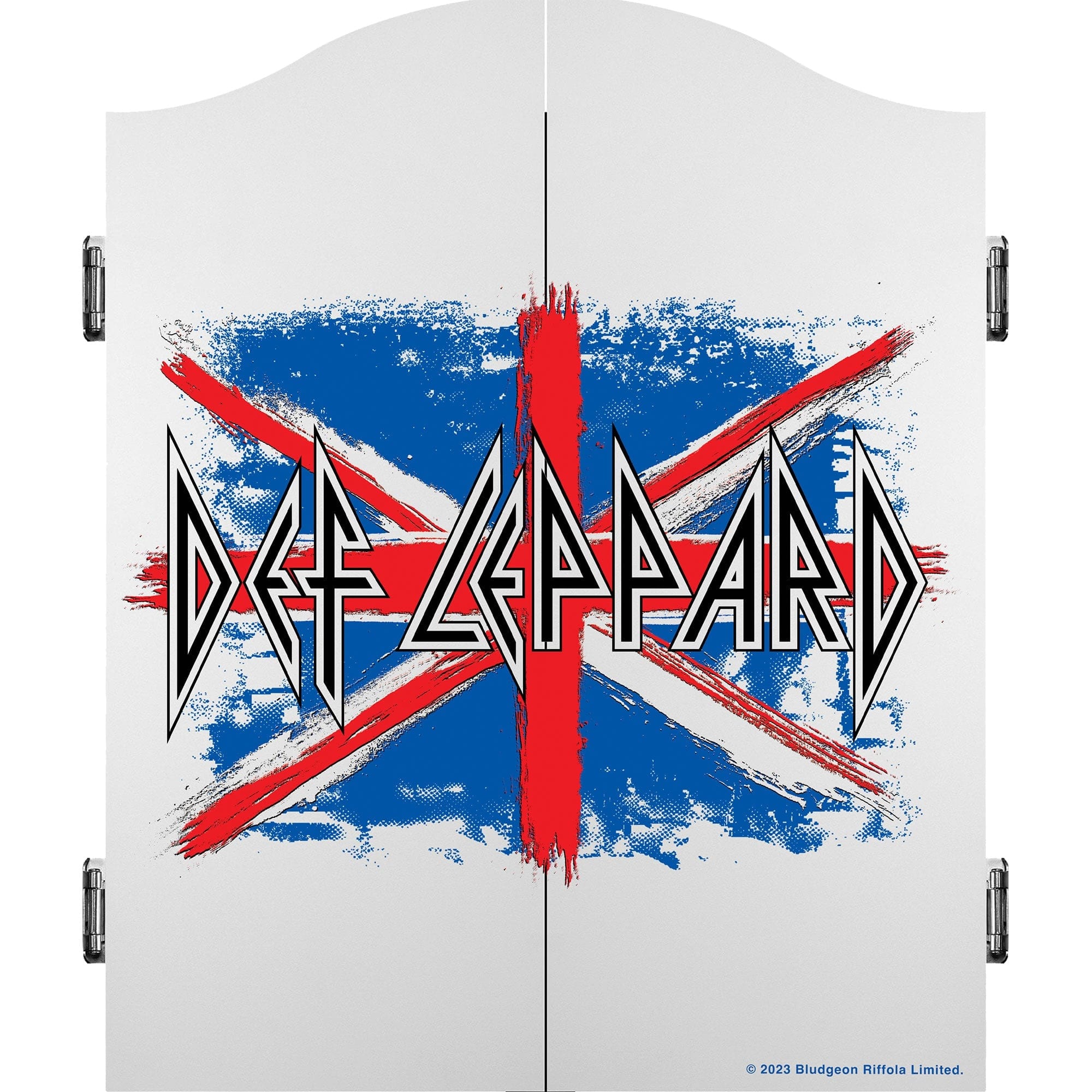 Def Leppard Dartboard Cabinet - Official Licensed - C2 - Premium White
