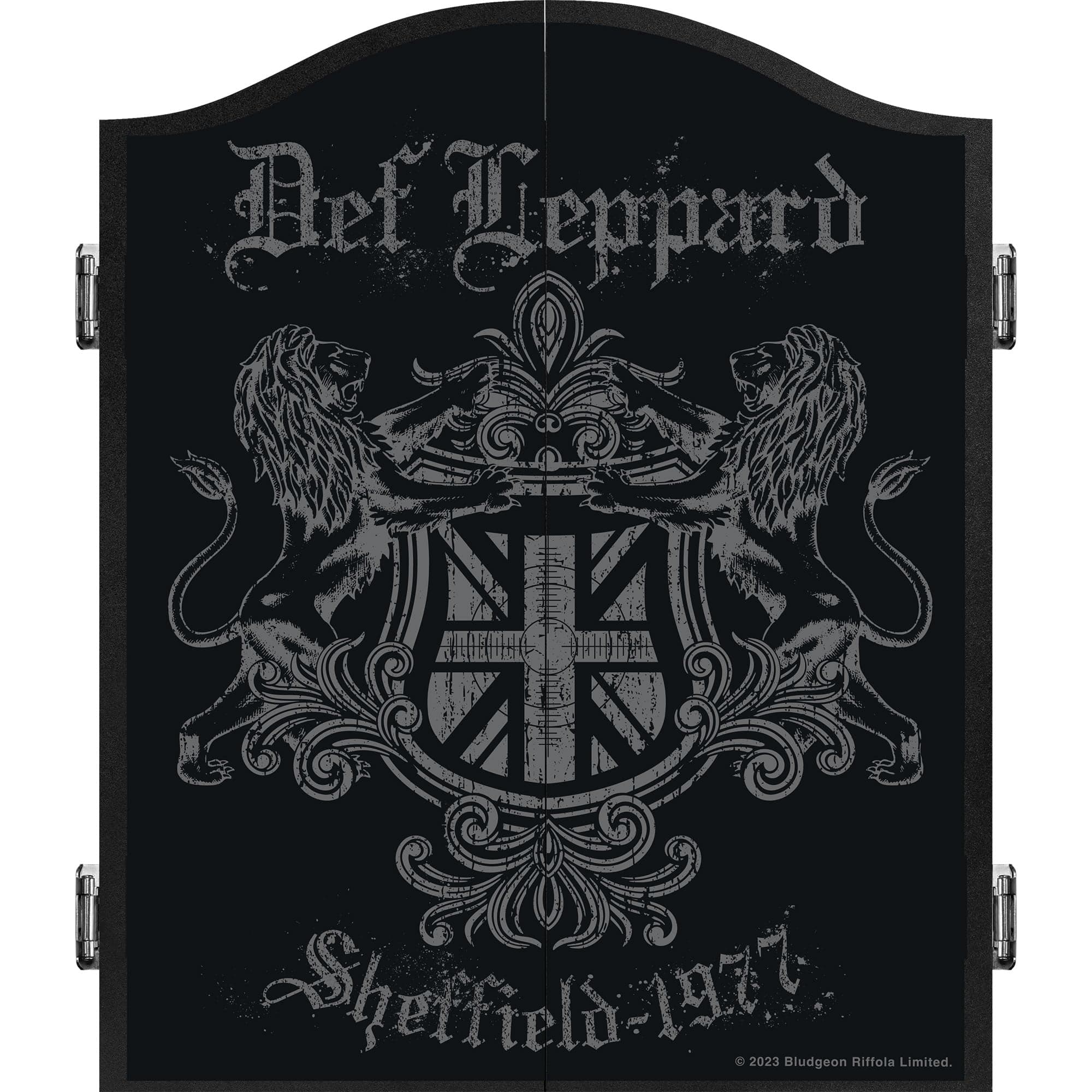 Def Leppard Dartboard Cabinet - Official Licensed - C8 - Premium Black