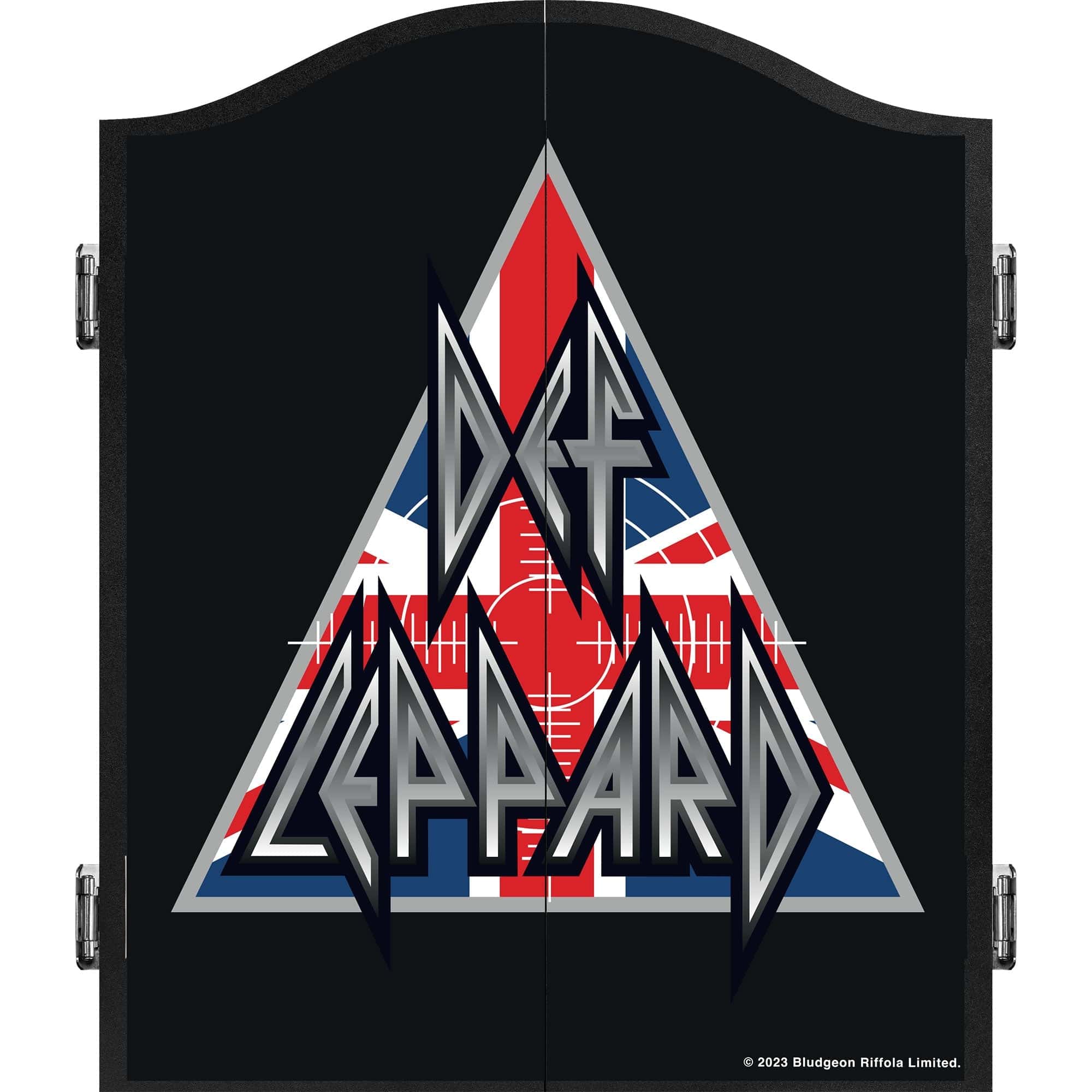 Def Leppard Dartboard Cabinet - Official Licensed - C9 - Premium Black