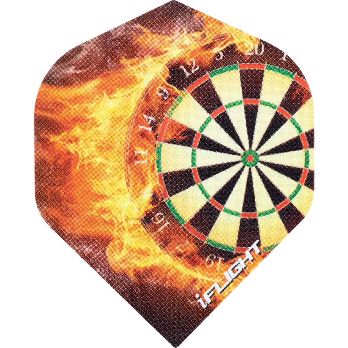 Designa Dart Flights - iFlight - Extra Strong - Std - Flaming Dartboar