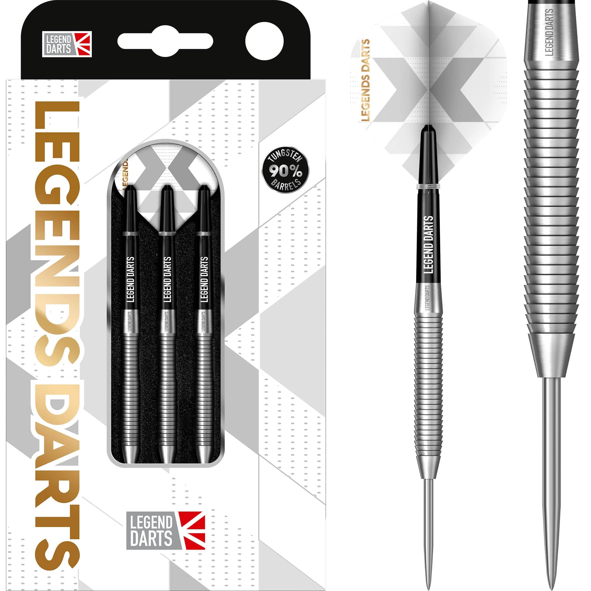 Legend Darts - Steel Tip - 90% Tungsten - Pro Series - V15 - Razor Gri
