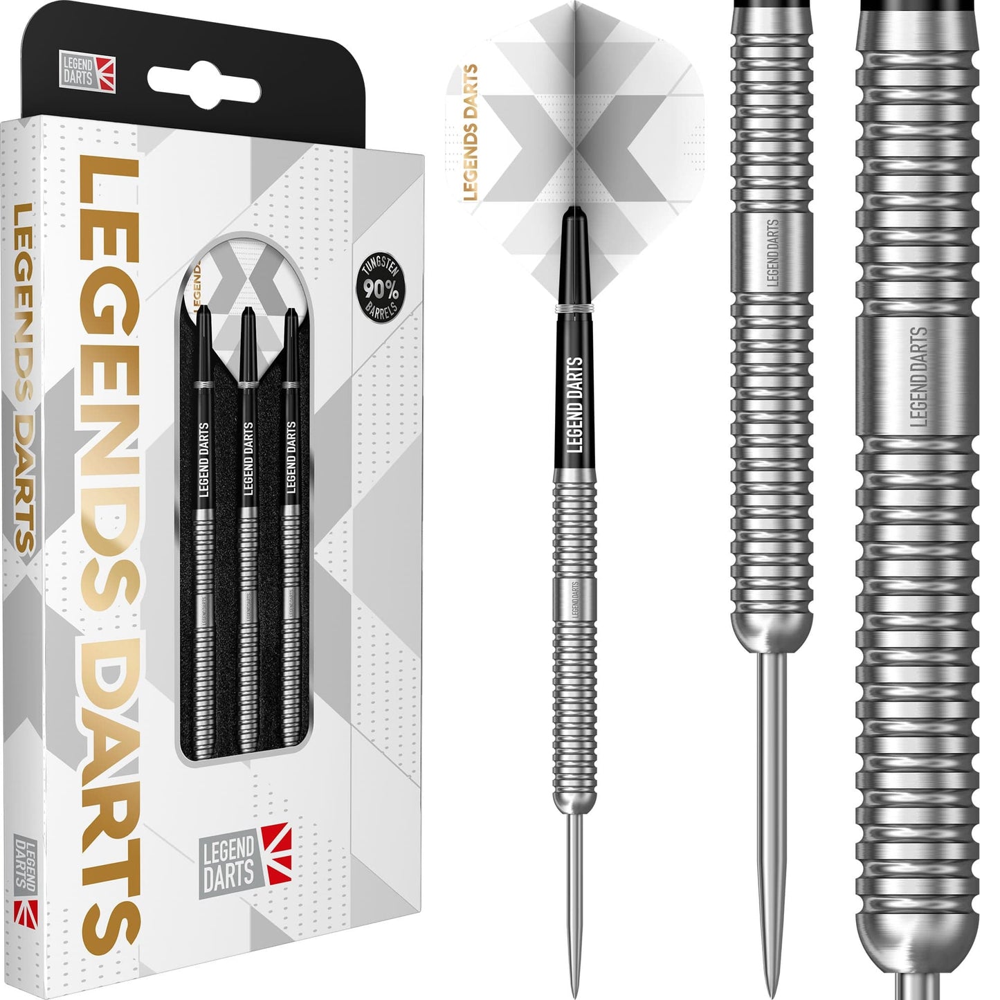 Legend Darts - Steel Tip - 90% Tungsten - Pro Series - V19 - Ringed