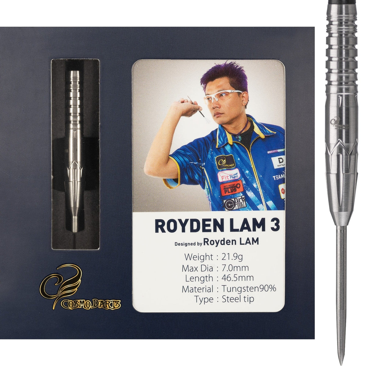 *Cosmo Darts - Steel Tip Tungsten - Royden Lam 3 - 22g