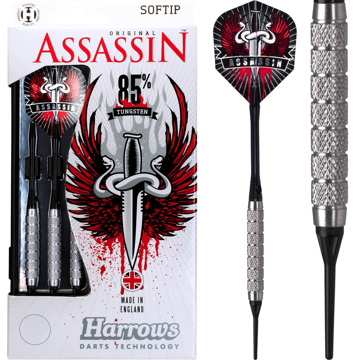 *Harrows Assassin Darts - Soft Tip Tungsten - Knurled - K4
