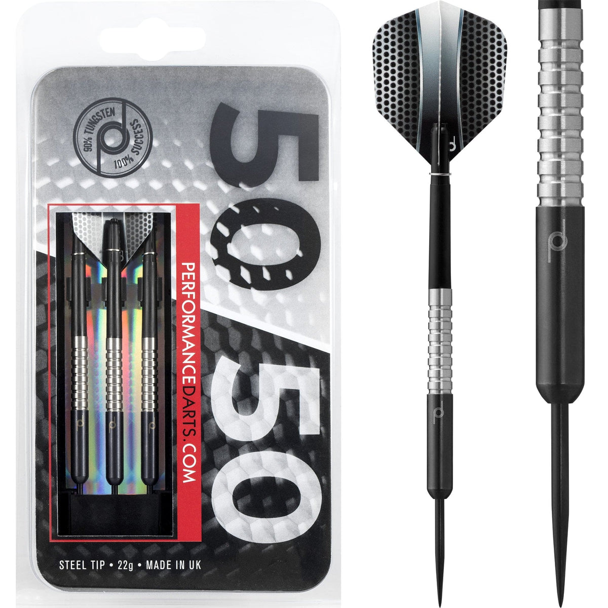 Performance Darts - 50-50 - Steel Tip - Ringed