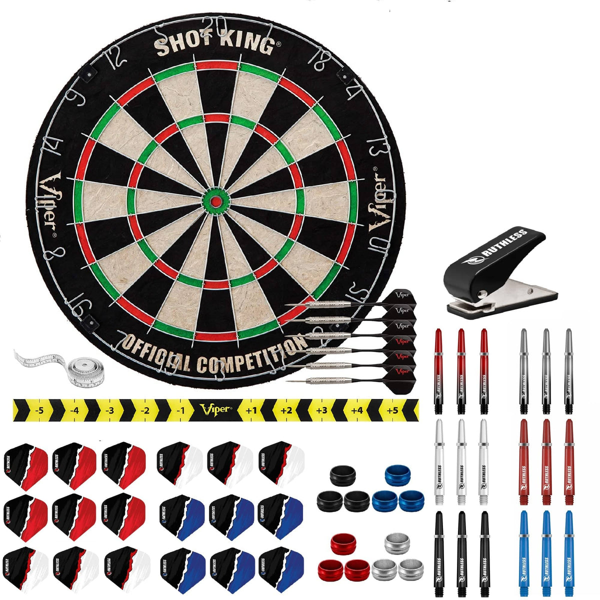 Viper Shot King Dartboard Starter Set - Dart Board, Darts & Accessorie
