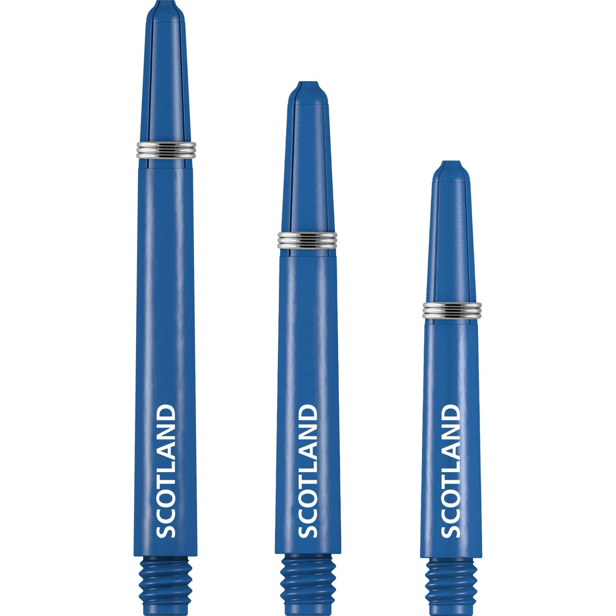 Scotland Football Nylon Shafts - Dart Stems with Springs - Blue - Medi