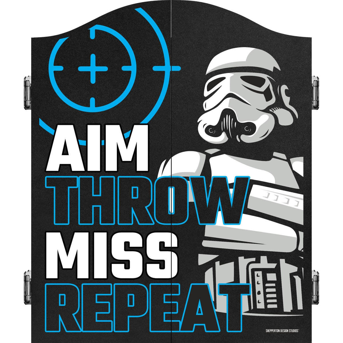 Original StormTrooper Dartboard Cabinet - C2 - Black Base - Storm Troo
