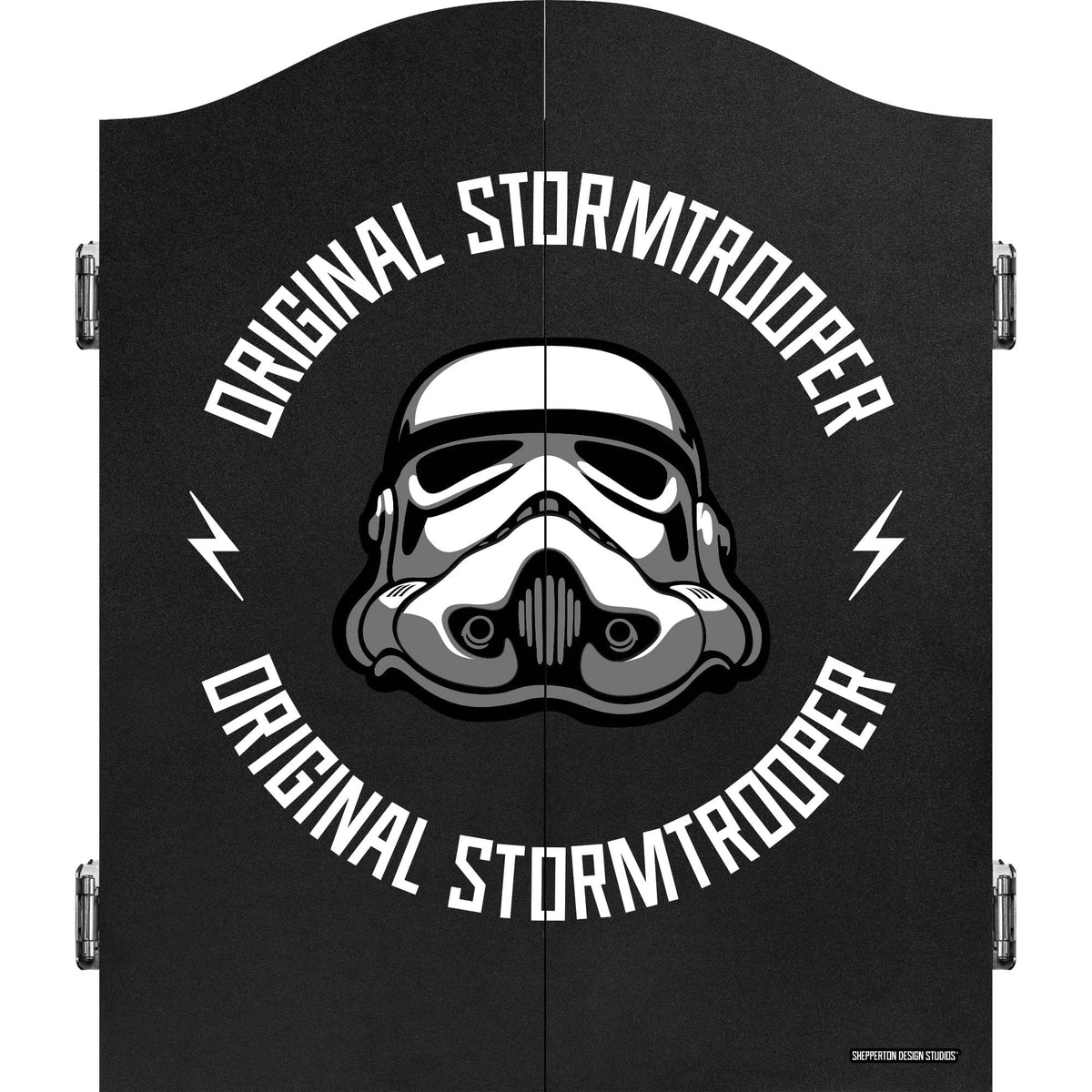 Original StormTrooper Dartboard Cabinet - C3 - Black Base - Storm Troo