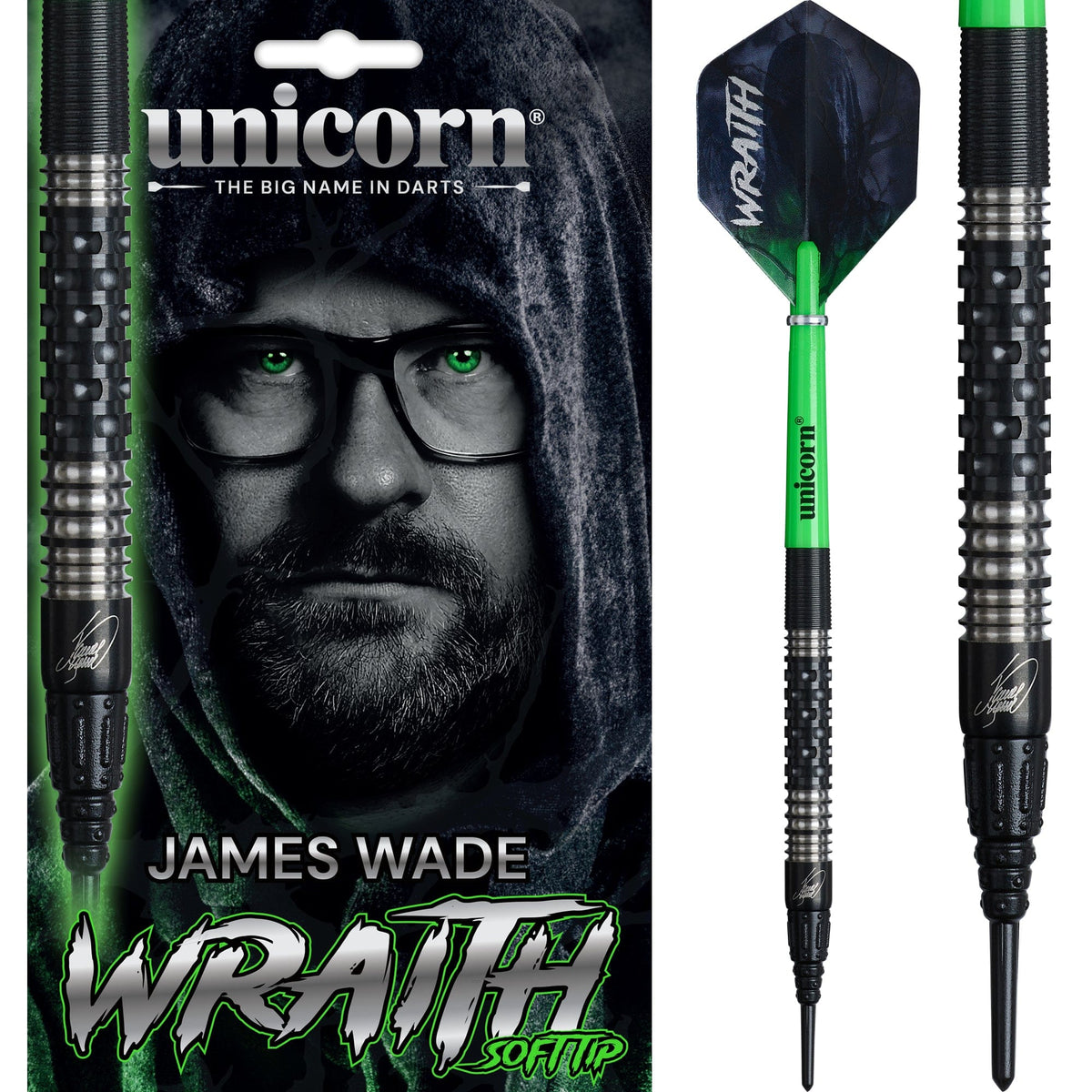 Unicorn Wraith Darts - Soft Tip - 90% Tungsten - James Wade - Phase 2