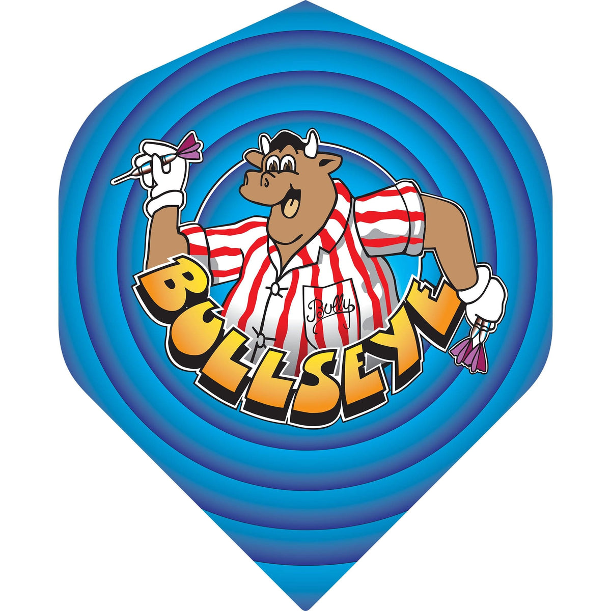 Bullseye Dart Flights - No2 - Std - Bully Design - 3 Sets