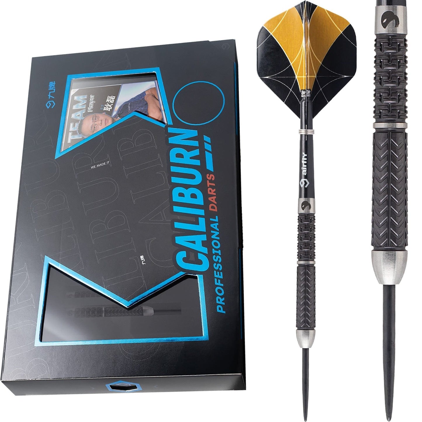 Caliburn Player Darts - Steel Tip - 95% - Black Titanium - ET II