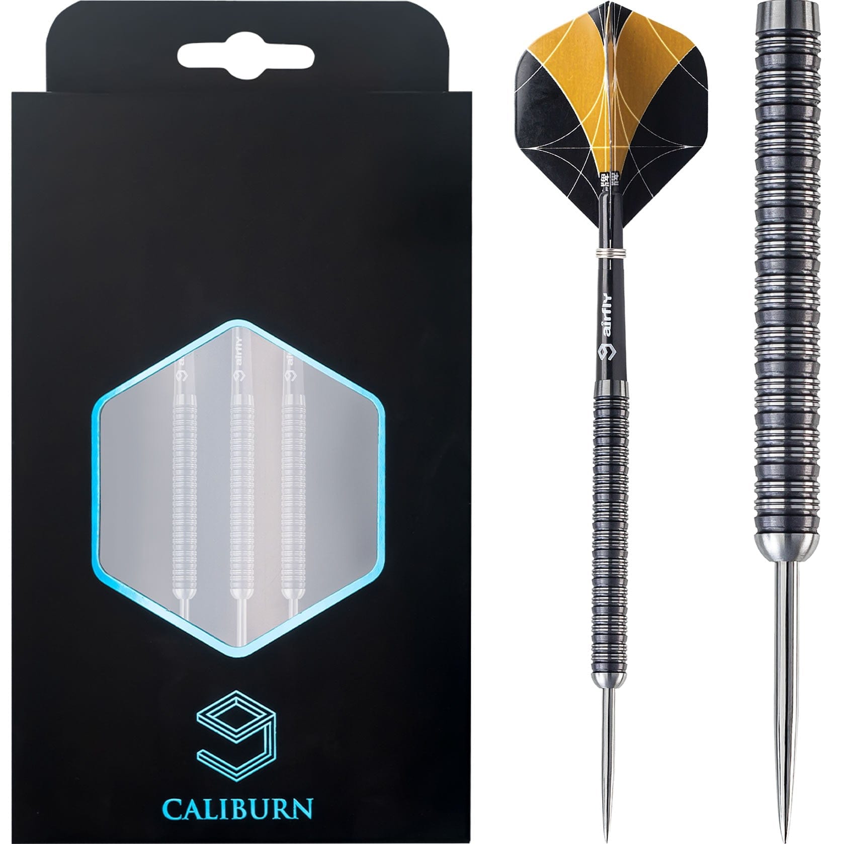 Caliburn Stallion Darts - Steel Tip - 90% - S3 - Black