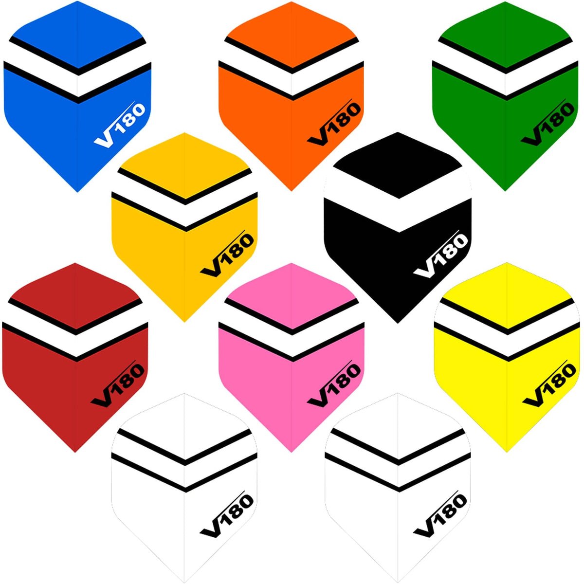 *Dart Flights - V180 Transparent - Chevron - Std