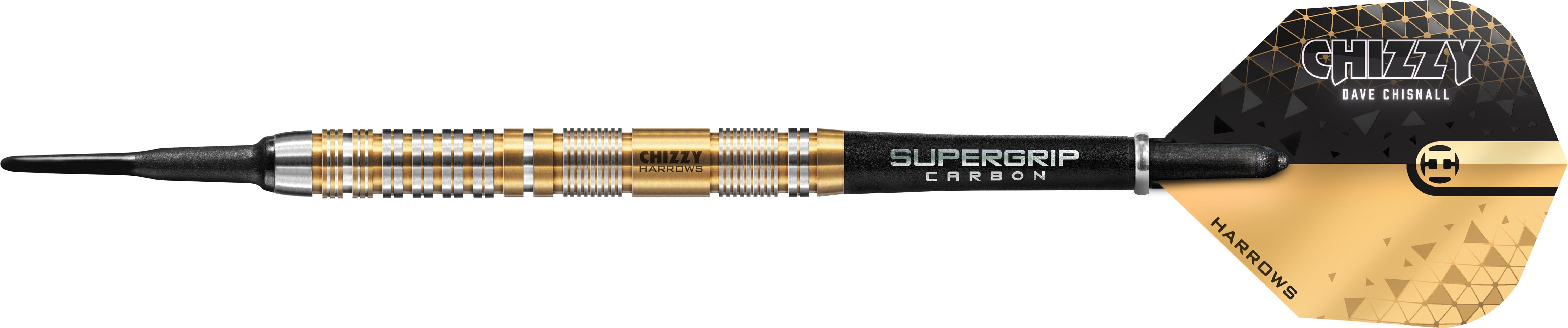 Harrows Chizzy v2 Darts - Soft Tip - 90% - Dave Chisnall - Gold Titani
