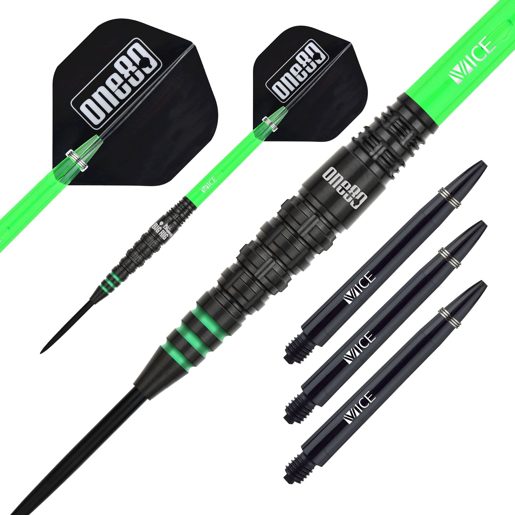 One80 Ben Robb V2 Darts - Steel Tip - Big Rig - Black