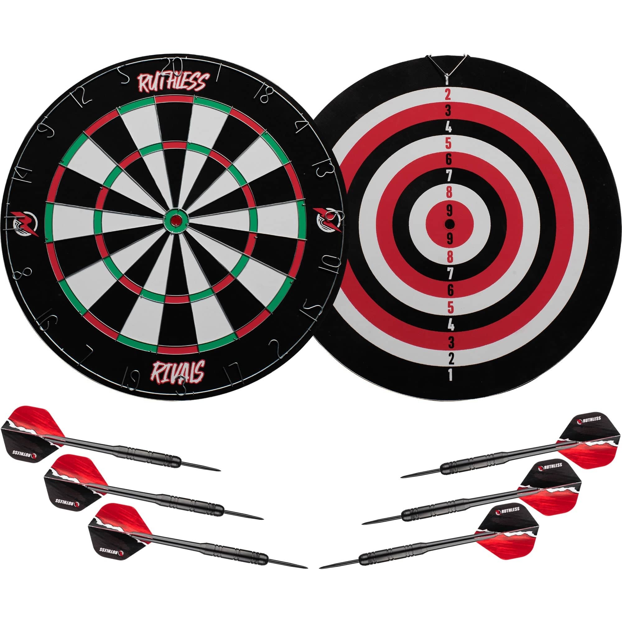 Ruthless Rivals Dartboard - Family Darts Game - Paper Wound Board - in