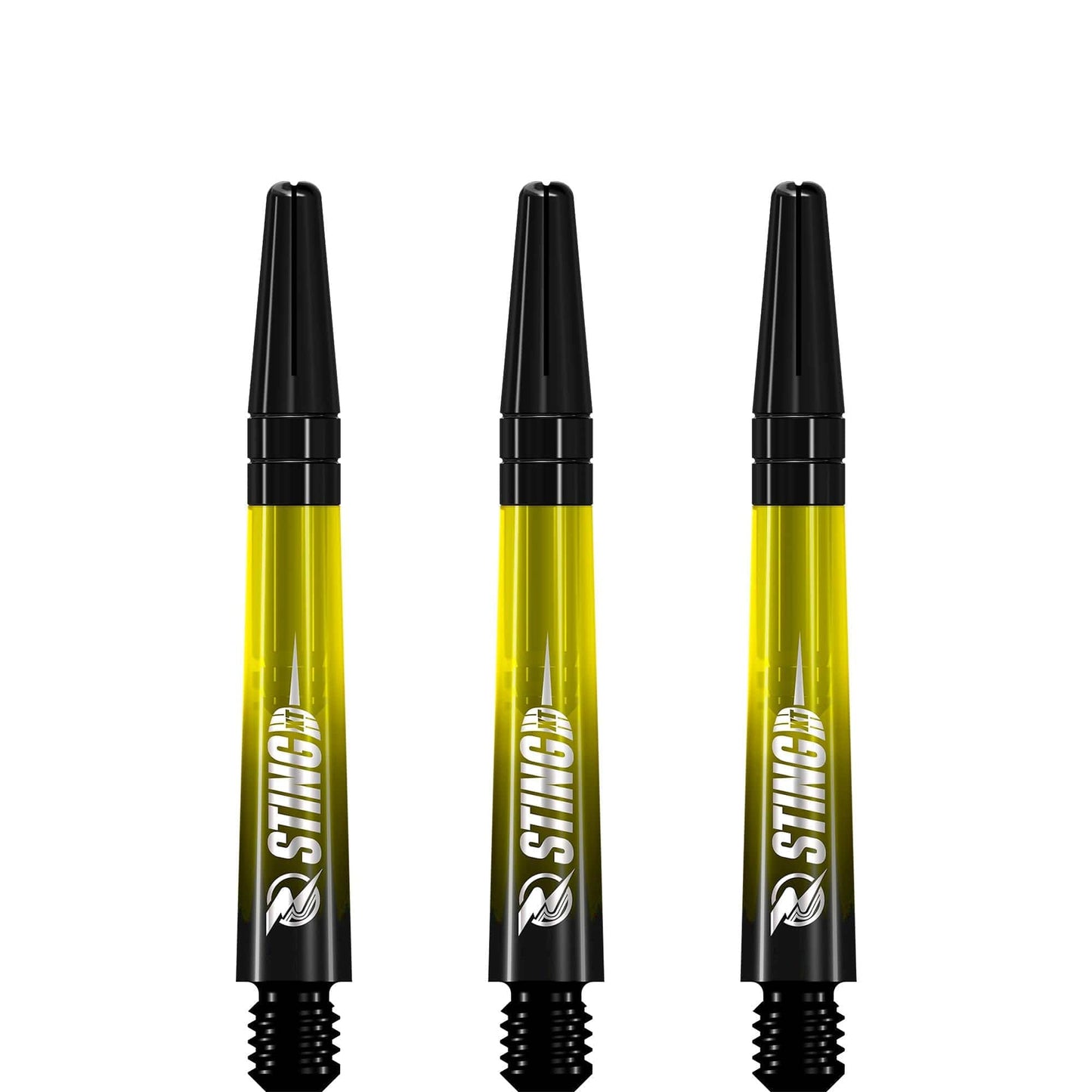 Ruthless Sting XT Dart Shafts - Polycarbonate - Gradient Black & Yello