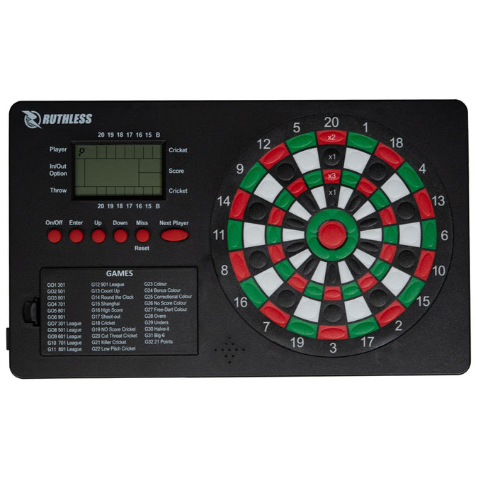 Ruthless TopScore Electronic Dart Scorer - 32 Games - Up to 8 players