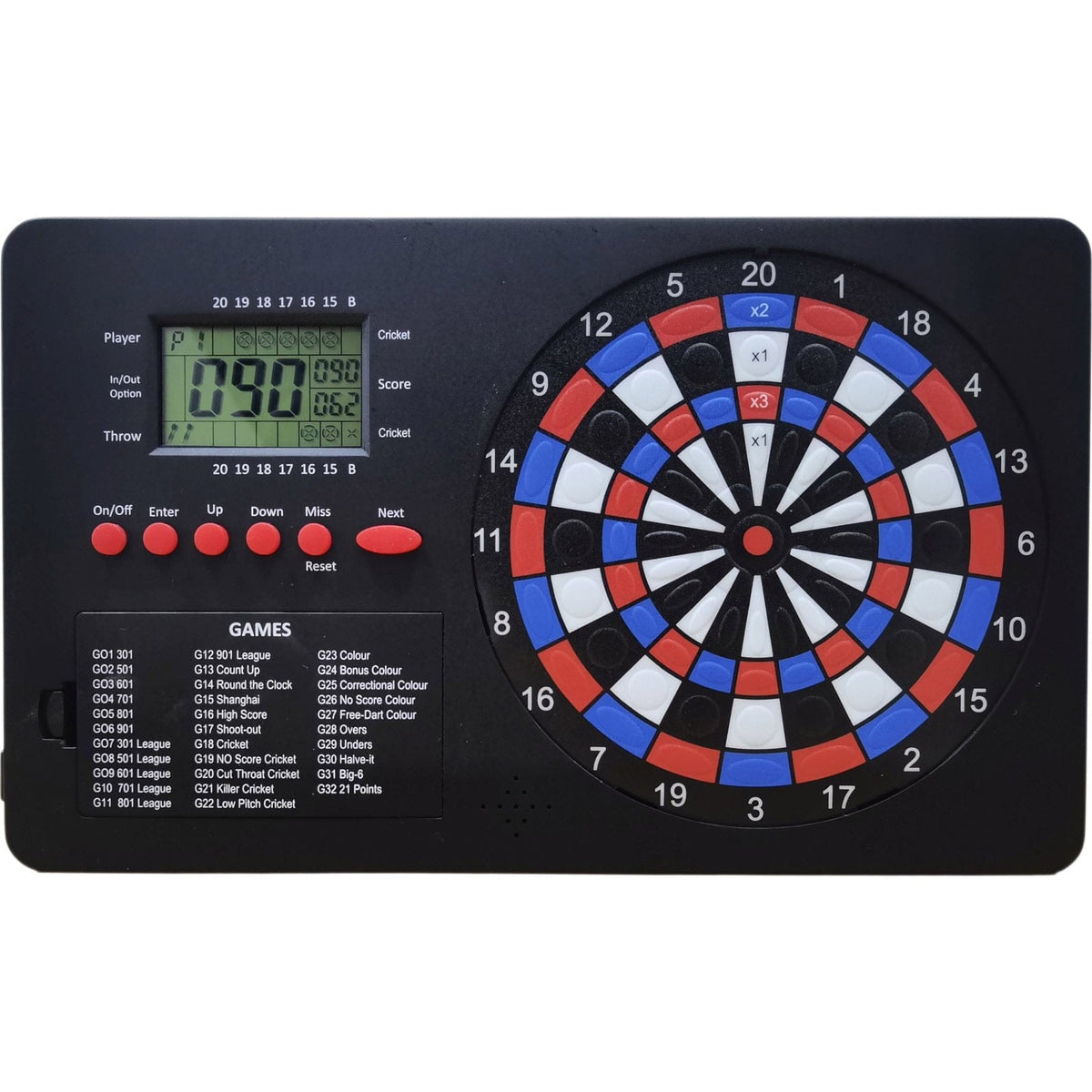 XQMax Electronic Dart Scorer - Darts Counter - inc Cricket - 32 Games
